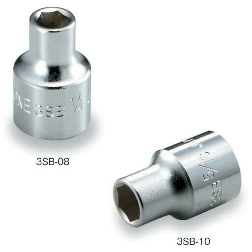 TONE(トネ)の一覧はこちら●差込角9.5mm(3/8inch)●二面幅11/32inch●6角●二面幅11/32inch●インチ●構造用鋼●ボルト・ナットの締付け・緩め作業用。●スタンダードタイプの対辺6角形状です。差し込み後、トルクを...