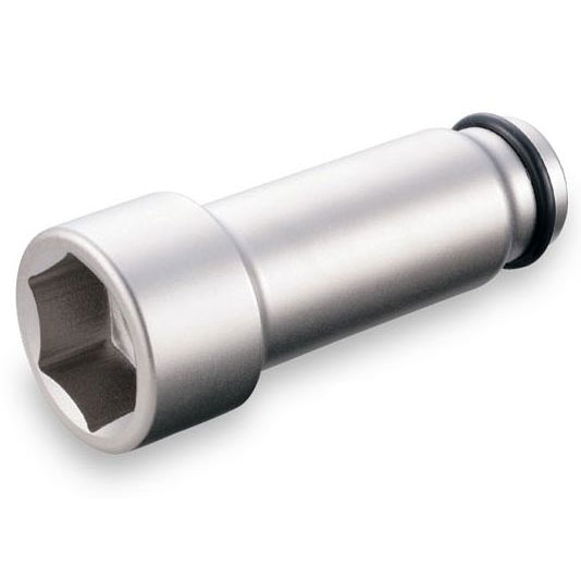 TONE(トネ)の一覧はこちら●差込角19.0mm(3/4inch)●二面幅46mm●6角●二面幅46mm●ミリ●構造用鋼●ボルト・ナットの締付け・緩め作業用。●外観品質と防錆力の向上を図った無電解めっき仕様のインパクト用超ロングソケットで...