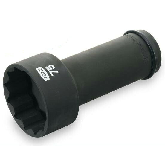 TONE(トネ)の一覧はこちら●差込角25.4mm(1inch)●二面幅55mm●12角●二面幅55mm●ミリ●構造用鋼●ボルト・ナットの締付け・緩め作業用。●建築の基礎工事に重要なアンカーボルト締結用のソケットです。通常ソケットでは届かな...