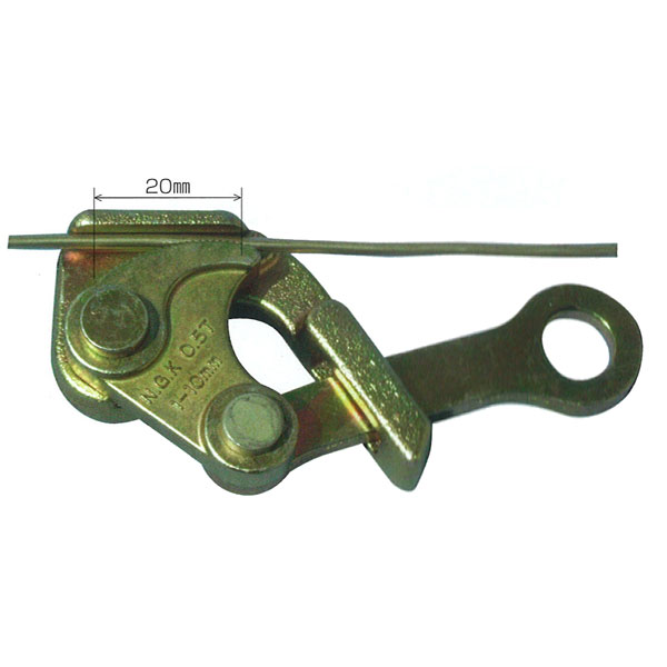 NAGAKI(永木精機)の一覧はこちら□最大使用張力 5KN(500kgf)□掴線範囲φ1mm～φ10mm□適応線 番線・鋼撚線・鉄棒□重量　0.4kg【銀行振込・コンビニ決済】等前払い決済予定のお客様へ当商品は弊社在庫品ではなく、メーカー...