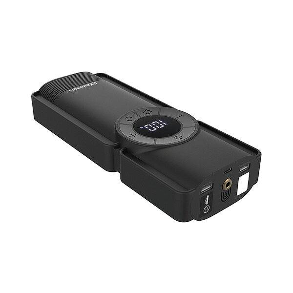 kashimura（カシムラ）の一覧はこちら●1台2役のハイブリッドアイテム●電池容量：8000mAh●ジャンプスターター目安：ガソリン車5000ccまで/ディーゼル車3000ccまで●各種アダプター付き（コンプレッサー）●本体サイズ：W2...