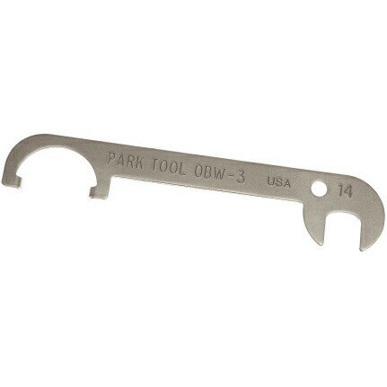 ParkTool(パークツール)の一覧はこちらキャリパーブレーキのセンター調整に便利な専用スパナ。14mmの口部サイズの他に、ブレーキに使用されているスプリングの両穴に挿入してブレーキを固定、センター調整を行うことができます。また一般車のフ...