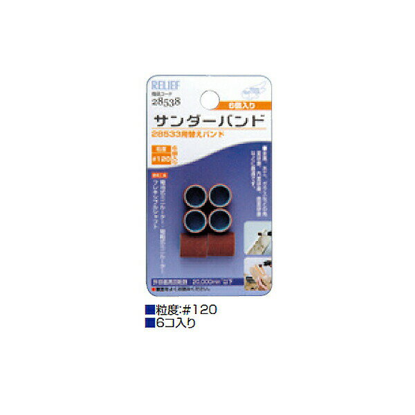 イチネンアクセスの一覧はこちら□パッケージ寸法・・・105×60×18□商品コードMS-28533用替えバンド□6個入□粒度・・・＃120□使用工具・・・電池式ミニルーター、電動式ミニルーター、フレキシブルシャフト金属・木工・ガラスなどの角...