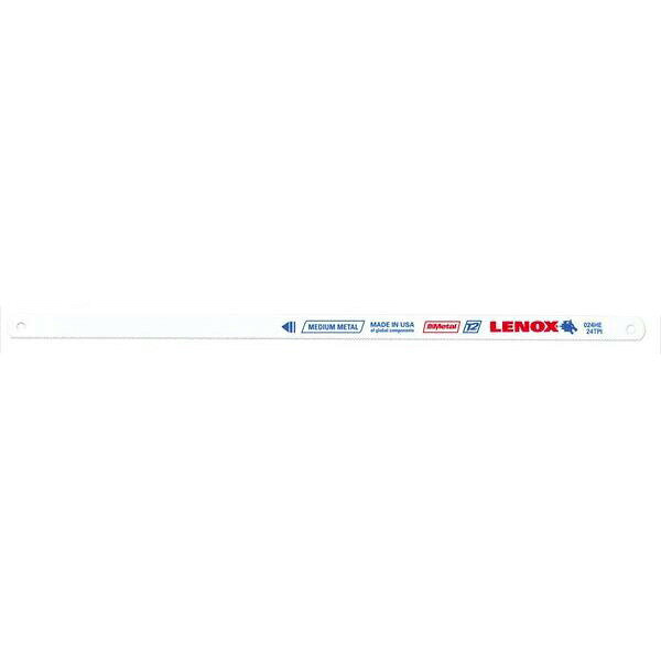 LENOX(レノックス)の一覧はこちら●山数：24T●幅（mm)：12.7●全長(mm)：300●入数：10枚●折れにくいバイメタルブレード：バイメタル構造により柔軟に曲がりますが折れにくいです。●より長寿命：タフツース設計で刃の欠けを防ぎ...