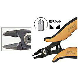 goot(グート)(太洋電機産業)の一覧はこちら最大切断径2mmの足切り専用ニッパーです。刃先角度゜、軽く握るだけでシャープに切断できます。（注）銅線以外の切断には使用しないでください。JANCD:4975205411226【銀行振込・コン...