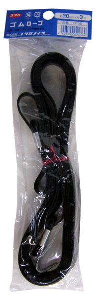 ユタカメイクの一覧はこちら商品サイズ(mm)D×W×H:2.5×9×28【用途】シート張りや幌掛け、二輪の二台や、結束用に【特徴】ゴムの先端が、片側:Aカンフック、片側:輪加工【商品サイズ】縦(mm)　2.5横(mm)　9高さ(mm)　28...