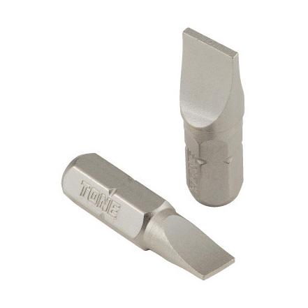 TONE(トネ)の一覧はこちら●ビット差込6.35mm(DIN3126 ISO1173 ショートビット)●マイナス●(-)1.2×8.0●構造用鋼●マイナス(-)ねじの締付け、緩め作業に。●差込角6.35mmのドライバービットです。●インパ...