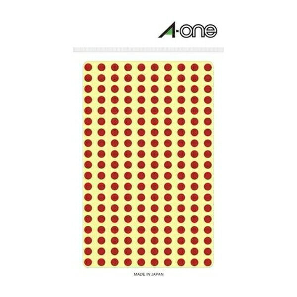 エーワンの一覧はこちら●サイズ：丸型5mm径【品番】07061【本体色】赤【入数】1P9シート(1800片)JANCD:4906186070614【銀行振込・コンビニ決済】等前払い決済予定のお客様へ当商品は弊社在庫品ではなく、メーカー在庫品...