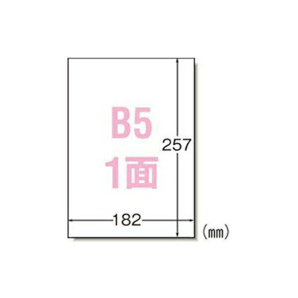 エーワンの一覧はこちら【メーカー品番】28421【入数】100枚●規格：B5判1面●1片寸法：縦257×横182mm●紙種：上質紙●総紙厚：0．13mm●対応プリンタ：熱転写，モノクロレーザー，カラーレーザー，インクジェット(染料，顔料)，...
