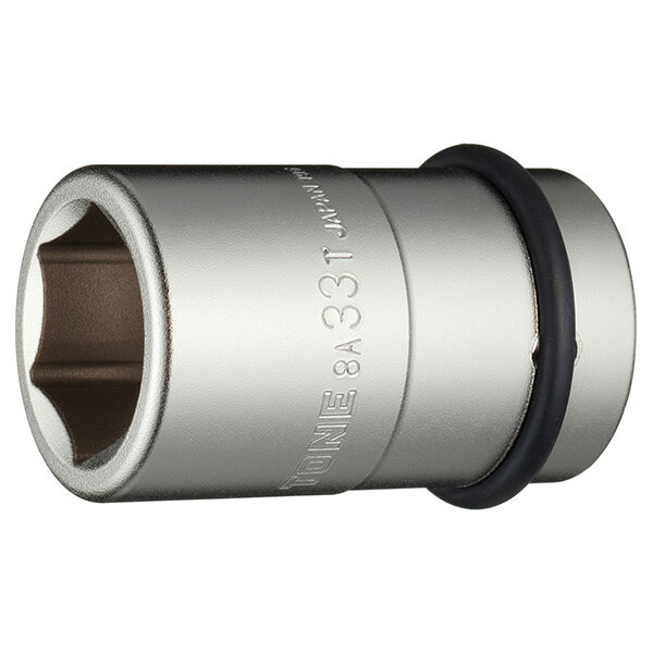 TONE(トネ)の一覧はこちら●差込角25.4mm(1inch)●二面幅33mm●6角●二面幅33mm●ミリ●構造用鋼●足回り用。バス・トラック用アウターナット着脱用。●大型バス・トラック用アウターナット着脱専用ソケットです。●Oリング、ピ...
