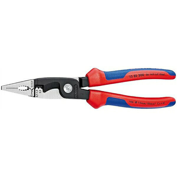 KNIPEX(クニペックス)の一覧はこちら1.5mm2及び2.5mm2の単線を精密にストリッピング（皮むき）できます。●ストリッピング能力(mm2)：1.5+2.5●ストリッピング能力(AWG)：15+13●切断能力(軟線；φmm)：2.5...