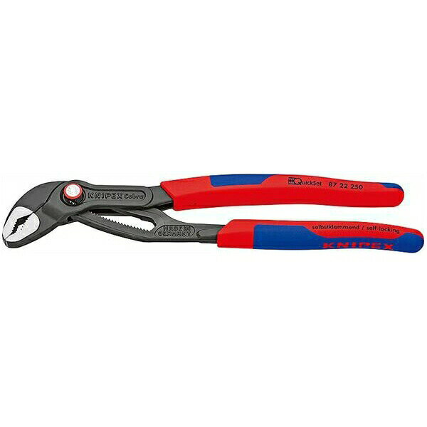 KNIPEX(クニペックス)の一覧はこちらアゴの開き幅調整の際に、ロックボタンを押さなくてもハンドルをスーッとスライドさせるだけでアジャスト完了の簡単構造●パイプつかみ能力(φmm)：50●ナットつかみ能力(mm)：46●質量(g)：366...