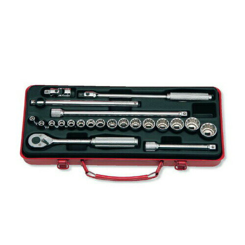 ko-ken(コーケン)の一覧はこちら□セット内容(22点)ソケット6角ソケット 3400M 6、7、8、9、10、11、1212角ソケット 3405M 13、14、15、16、17、18、19、21、22ラチェットハンドル 3753Nエク...