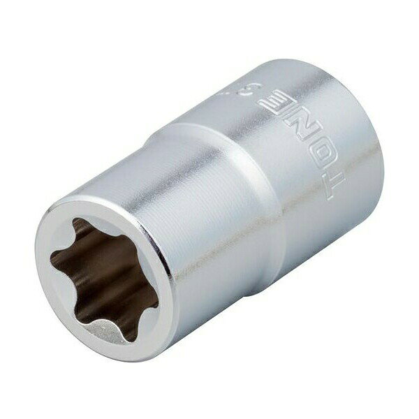 TONE(トネ)の一覧はこちら●差込角9.5mm(3/8inch)●E型トルクス●E11●構造用鋼●ボルト・ナットの締付け・緩め作業用。●E型トルクスソケットです。自動車整備に最適です。●インパクトレンチなど動力工具には使用しないでください...