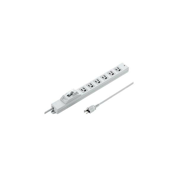 サンワサプライの一覧はこちら ■定格容量:15A・125V(合計1500Wまで)■差込口:3P・6個口(抜け止め式)■プラグ形状:3P(トラッキング火災予防絶縁キャップ付き)※差し込む機器の消費電力は1500Wまでです。接続機器の電力をご確...