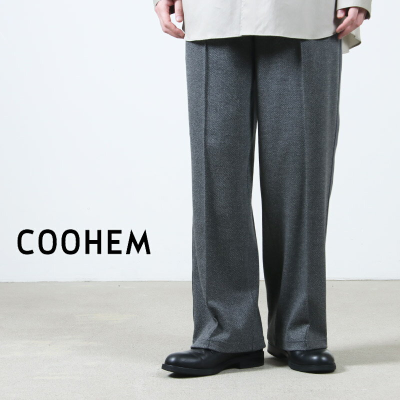 COOHEMコーヘンMENメンズKNIT SIDELINE HERRINGBONE TRACK PANTS MENSニットサイドラインヘリンボーントラックパンツ メンズメーカー希望小売価格はメーカー商品タグに基づいて掲載しています採寸方法に...