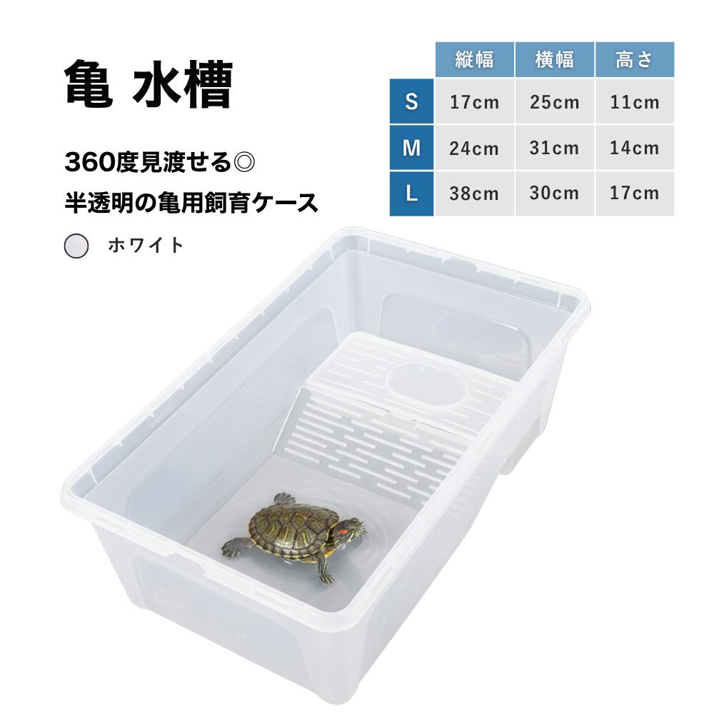 商品情報 主な仕様 【飼育や観察がしやすい】 360度の視野を確保した半透明なデザインで、亀の動きや仕草を細部まで楽しめます。 【快適な環境を提供】 亀がリラックスできる広いスペースと風景エリアが組み合わさった、水槽の中でのストレスを軽減す...