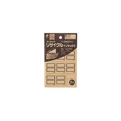 &nbsp; ニチバン &nbsp; 0120-37-7218 ●ラベルサイズ：縦27×横34mm●白色度：70％●材質：ラベル＝古紙100％使用，はく離紙＝ノンポリラミ紙●インクジェットプリンタで印刷可能。●貼ったままでもリサイクルできる...