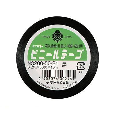 &nbsp; ヤマト &nbsp; 06-6584-1130 ●テープ厚：0．2mm●材質：基材＝PVC，粘着剤＝ゴム系●絶縁性と粘着力が高く、燃えにくい。●耐水・耐油・耐薬品性に優れています。●入数：1巻4903076002465