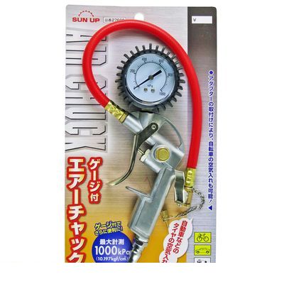 【商品説明】エアーコンプレッサー用ゲージ付エアーチャック。4969968276994