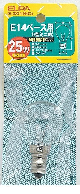 &nbsp; 朝日電器 &nbsp; 042-473-0159 【商品説明】【仕様】●定格：　・電圧　100/110V　・消費電力 25W　・寿命：約1,500時間●本体サイズ：　・全長：64mm　・バルブ径：35mm　・口金：E14●入数...