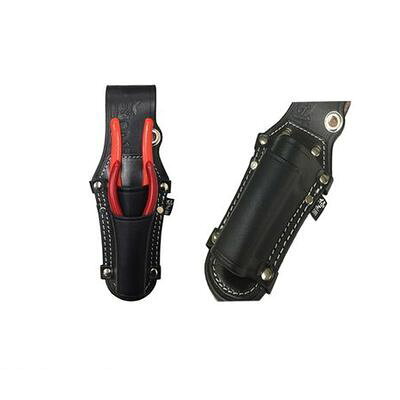 【商品説明】牛黒床革製なので丈夫で、ツールをしっかり収納できます！150〜200mmまでのペンチやニッパー等を2段で収納可能な黒革工具差しです。太陽光による変色や老化を防ぐ黒革素材を採用。黒革と白糸のコントラストが美しい、デザインにもこだわ...