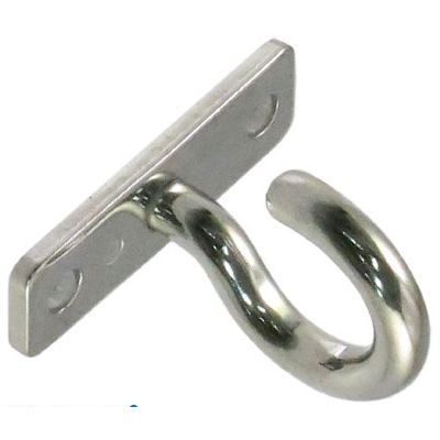 【商品説明】D=6mm L=14mm W1=44mm W2=32mm H=37mm S1=12mm S2=17mm d=5mm T=3mm使用荷重 20kg床面や壁に設置し、チェーン、ワイヤー、ロープを固定します。フック式。ステンレス製なの...