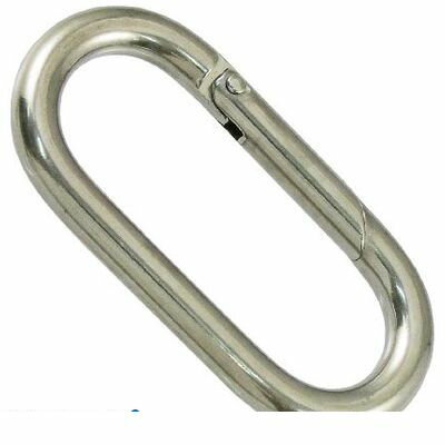 【商品説明】D=6mm L=50mm W=20mm d=12mm使用荷重 15kgチェーン等の端末金具として。ワンタッチで着け外しが可能。ステンレス製なので、防錆性・耐候性に優れ丈夫で長持ち。屋外・海岸での使用に最適！4969968559769