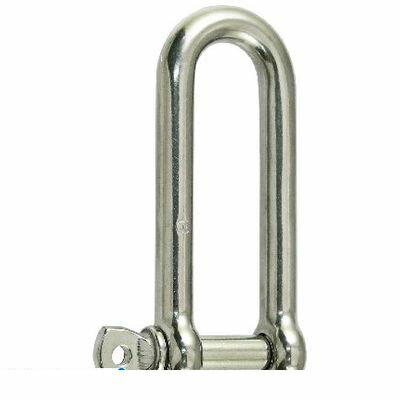 【商品説明】D=10mm L=80mm B=20mm d=20mm ねじ径=M10使用荷重 350kgチェーン、ワイヤー、ロープ等の連結にお使い頂けます。シャックル部が長く、使用用途が広がります。ねじ込み仕様のシャックルです。ステンレス製な...