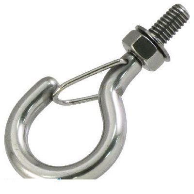 【商品説明】D=6mm L=57mm L1=40mm B=17mm W=19mm S=9mm T=2mm ねじ径=M6参考使用荷重 20kg ■取付け状況により異なります。本体固定（フックの向き）は調整ナットが付いているので簡単に合わせられ...