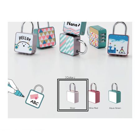 【商品説明】南京錠本体の表面（両面）がホワイトボードになっているので、文字や絵を描いたり、シールを貼ったり、自分だけのオリジナル南京錠を作れます。名前やメッセージ、似顔絵など、何度でも描き直して楽しめます。マスキングテープやシールを貼ると、...