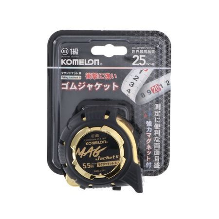 【商品説明】■落下の衝撃に強く、握りやすいジャケット形状です■1人でも楽に測定ができる、強力マグネット付きの爪です。■反射を抑えた、読みやすいテープです。■壁面・柱・天井等でもマーキングしやすい、両面目盛テープです。■テープ幅：25mm。■...