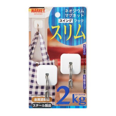 【商品説明】■取付けられる場所：冷蔵庫・洗濯機などの金属塗装面・ホーロー流し台・スチール製品（レンジ台・キャビネット・机・パーテンションなど）■最大保持荷重2kg4953759101770