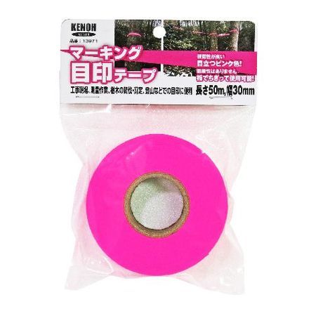 【商品説明】●目印用マーキングテープ。●工事現場、測量作業、樹木の間伐・剪定、倉庫整理、登山など様々なシーンで目印としていろいろ使えて便利です。●視認性が高くハッキリ目立つ「ピンク色」●指でちぎって使用可能！仕事の際、手間を取らずにすぐ使用...