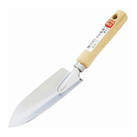 【商品説明】●一段上の道具選び。ガーデニングで使用する日本製移植コテ。●草花の移植や苗の植え付けに使用するガーデニング用スコップ●根の深い雑草を掘り起こすにも適している園芸用小型ショベル●頭部材質：クロームメッキ●横巾：55mm●柄部材質：...
