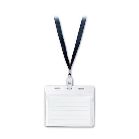 【商品説明】●見た目がスッキリ！大切なIDカードを守る工夫にも注目。●落下防止機能●開閉クリップ●スライド式ひも長さ調整●安全パーツ●環境対応●中紙：96×64mm(A7対応)●紐：約90cm(巾10mm)●パッケージ：170×110×18...