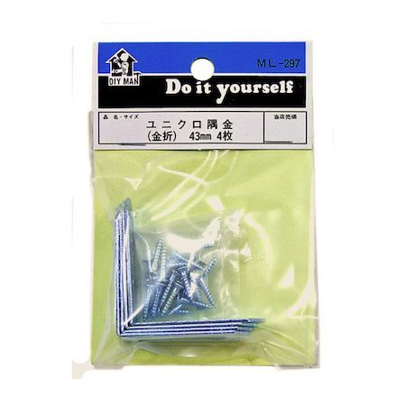 【商品説明】●組立棚などの補強金具。●規格：43mm●材質：鉄●商品4枚4903757032972