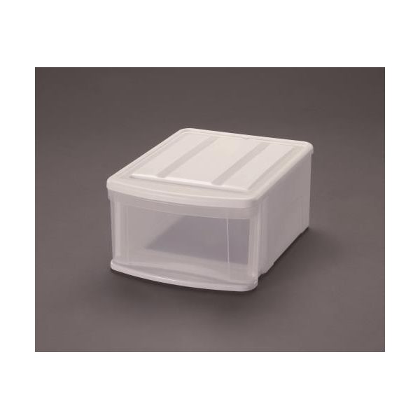 ●材質…ポリプロピレン●引出しは中身が見えるクリアータイプ●積み重ね可能(5段まで)●サイズ…263×370×174mm●引き出し内寸…208×303×124mm●重量…765g●入数…1個