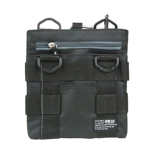【商品説明】【用途】携帯用品の収納。【機能・特徴】ジッパー付きポケットタイプです。大容量サイズなのでたっぷり収納できます。【仕様】●サイズ：幅200×高さ220×奥行30mm。●カラー：グレー。●重量：195g。【材質】●ポリエステル。【注...
