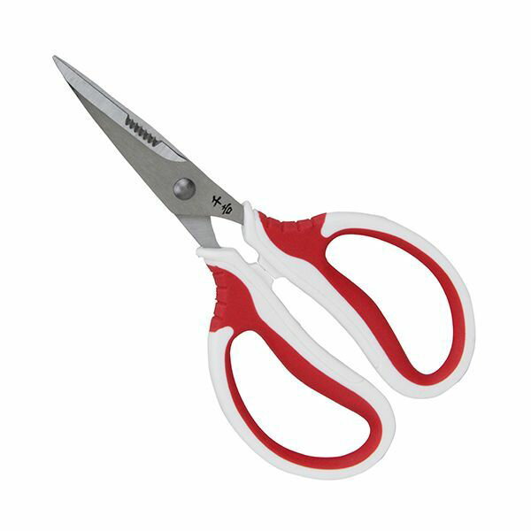 【商品説明】【用途】園芸鋏。【機能・特徴】滑りにくいギザ刃付で、アルミ線・ビニタイ・PPバンド・厚紙・ダンボール切等にも使用できます。【仕様】●生木切断能力：6mm。●板厚：2.5mm。●ギザ刃。【材質】●刃部：ステンレス。●ハンドル：PP...