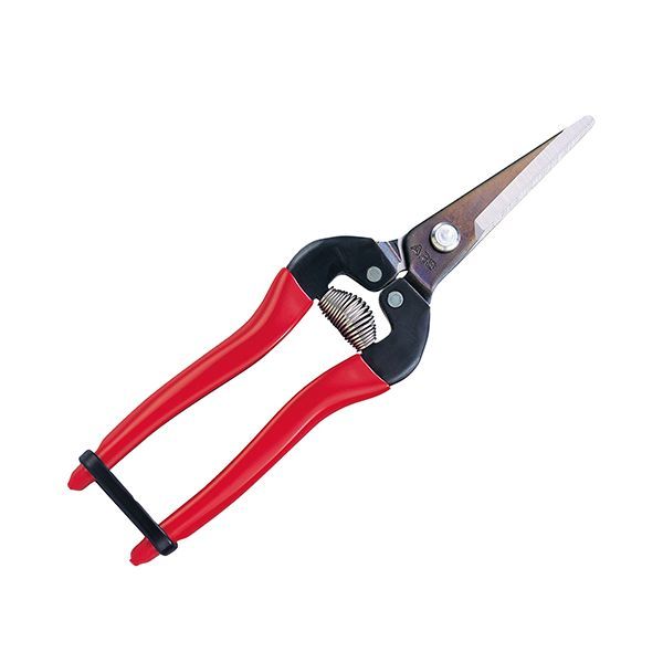 【商品説明】【用途】摘果・収穫作業。【機能・特徴】本格果樹園から家庭菜園まで、幅広いニーズに対応します。刃先が細く収穫や摘果に最適な鋏です。【仕様】●全長：190mm。●刃長：46mm。●重量：115g。●刃コーティング：ブラック仕上げ。【...