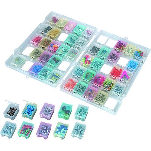 ジェフコムメーカーお問い合わせ：072-986-5900【特長】●着脱自在の透明小箱で何種類ものパーツ・小物を収納、整理、整頓できます。●透明小箱で中身が一目瞭然です。●薄型ブックタイプなので収納場所を選ばず、本棚にも収納可能です。【仕様】...