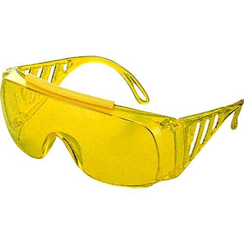 【特長】●メガネ併用可能です。●UVカット(99.9%)仕様のレンズです。【仕様】●レンズ色：イエロー●テンプルカラー：イエロー●レンズ厚(mm)：約2.3●幅(mm)：157●高さ(mm)：63●UVカット：○【仕様2】●上ひさしサイド付...