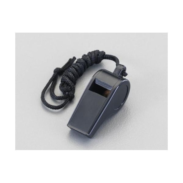 ●材質…ABS樹脂●サイズ…60×21×21mm●重量…13g●ひも長…1100mm●ひもの長さ調整可●ひも色…黒色●くるみ入り●コルク球入り●誘導・指示・危険を示す合図や、スポーツの合図などにお使いください。