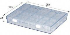 ●外形寸法：254（W）×41（H）×185（D）mm●内容量：1.7L●材質：導電性プラスチック●内容：B-212 内箱B×2個（仕切板16枚付）●重量：545g4962772010235