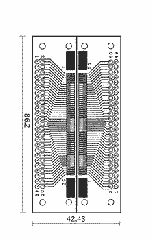 型番特長 パターン材質等銅箔面サイズ等仕上処理穴径端子部CK-71.0ミリピッチの面実装型コネクターを変換2.54ミリピッチ2列×2にガラスエポキシ両面1.2t×86.2mm×42.43mmスルホール金メッキ&amp;-92レジスト0.9φ...