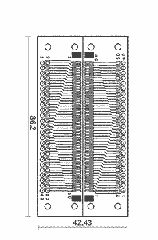 型番特長 パターン材質等銅箔面サイズ等仕上処理穴径端子部CK-81.25ミリピッチの面実装型コネクターを変換2.54ミリピッチ2列×2にガラスエポキシ両面1.2t×86.2mm×42.43mmスルホール金メッキ&amp;-92レジスト0.9...