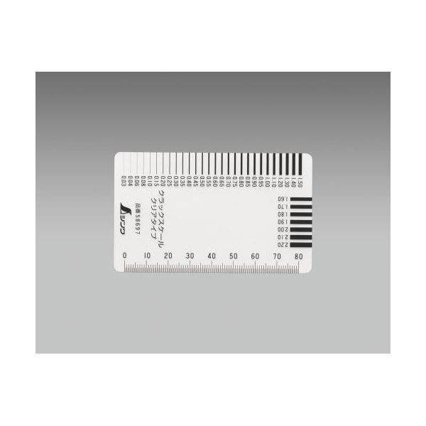 ●測定範囲…クラックスケール：0.03〜2.20mm、直尺目盛：0〜80mm●最小目盛…クラックスケール：0.03mm、直尺目盛：0.5mm●クラックスケール精度…±0.02mm●サイズ…55(W)×0.2(D)×91(H)mm●材質…ポリ...