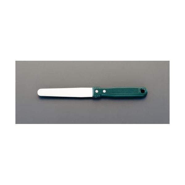 ●刃材質…ステンレス●柄材質…ABS樹脂●全長…260mm●刃幅…17mm（先端）、23mm（中程）●刃長…125mm●重量…63g●刃厚…先端：0.55mm　根元：1.2mm●金属の硬さ…ロックウェル（HRC） 5〜10°●腰の強さ…中軟...