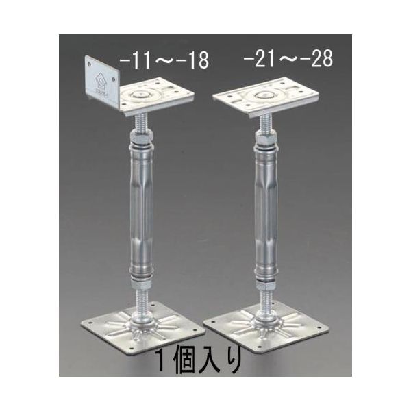 ●天板サイズ…90×65mm●ベースサイズ…100×100mm●材質…スチール(亜鉛メッキ)●入数は1個入りになります。●調整範囲(mm)…192〜300●圧縮荷重(kgf)…1911●取付ねじ無し